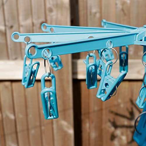 HANGERWORLD 20 Clip Hanging Laundry Drying Rack for Socks, Underwear and Baby Clothes