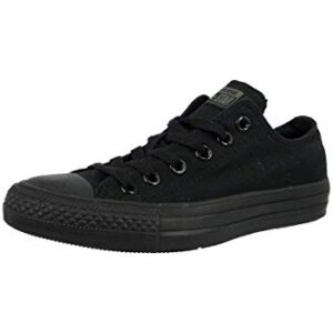 Converse Unisex Chuck Taylor All Star Low Top Black Monochrome Sneakers - 12 B(M) US Women / 10 D(M) US Men