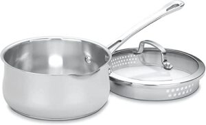 cuisinart 419-18p 2-quart pour saucepan with cover contour cookware, stainless steel