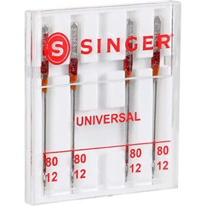 SINGER 4715 Universal Regular Point Machine Needles, Size 80/12, 4-Count