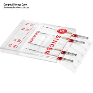 SINGER 4715 Universal Regular Point Machine Needles, Size 80/12, 4-Count