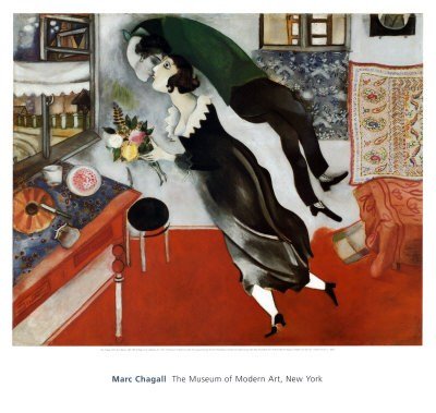 (30x32) Marc Chagall Birthday Art Print Poster