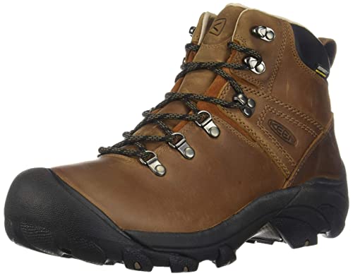 KEEN Men's Pyrenees Mid Height Waterproof Hiking Boots, Syrup, 13