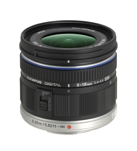 Olympus M.Zuiko Digital ED 9-18mm F4.0-5.6 Lens, for Micro Four Thirds Cameras