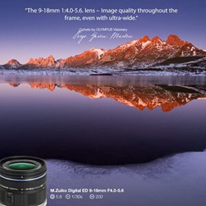 Olympus M.Zuiko Digital ED 9-18mm F4.0-5.6 Lens, for Micro Four Thirds Cameras