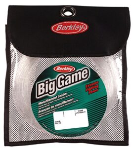 berkley trilene® big game™ monofilament leaders, clear, 40lb | 18.1kg, 55yd | 50m fishing line, suitable for saltwater environments