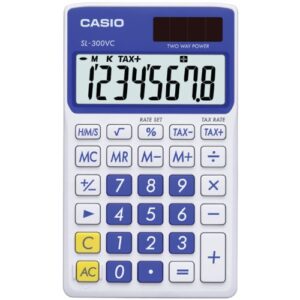 casio sl-300vc standard function calculator, blue