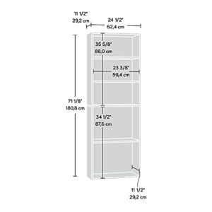 Sauder Beginnings 5-Shelf Bookcase, Cinnamon Cherry finish