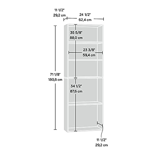 Sauder Beginnings 5-Shelf Bookcase, Cinnamon Cherry finish