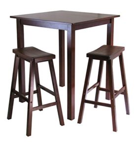 winsome parking 3-pc pub set dining table, walnut