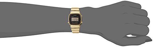 Casio Women's Vintage LA670WGA-1DF Daily Alarm Digital Gold-tone Watch