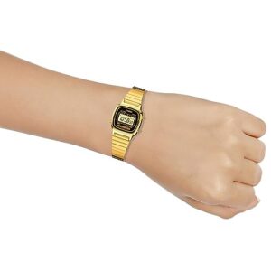 Casio Women's Vintage LA670WGA-1DF Daily Alarm Digital Gold-tone Watch