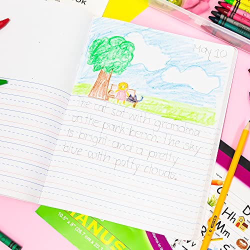 BAZIC Primary Journal 100 Sheet Marble Composition Book, PreSchool 1 Grade 2 Grade Comp Books Notebook, Learning Drawing, COLOR SENT RONDOM, 1-UNIT