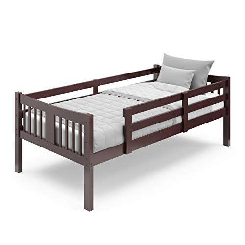 Storkcraft Caribou Twin-over-Twin Bunk Bed (Espresso) – GREENGUARD Gold Certified, Converts to 2 individual twin beds