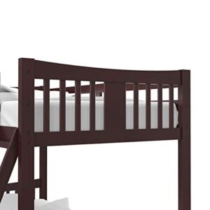 Storkcraft Caribou Twin-over-Twin Bunk Bed (Espresso) – GREENGUARD Gold Certified, Converts to 2 individual twin beds