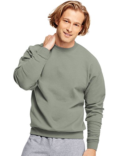 Hanes Men's Comfortblend Crewneck Fleece Sweatshirt, Stonewashed Green, Small