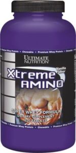 ultimate nutrition xtreme amino dietary supplement, whey protein concentrate, amino acid profile for muscle gainer, 330 flavored chewable tablets