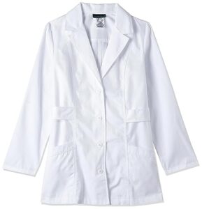 cherokee 30" twill lab coat, consultation coat, white lab coats for women 2316, m, white