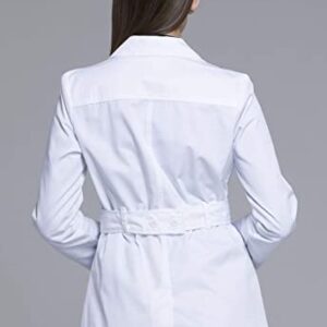 Cherokee 30" Twill Lab Coat, Consultation Coat, White Lab Coats for Women 2316, M, White