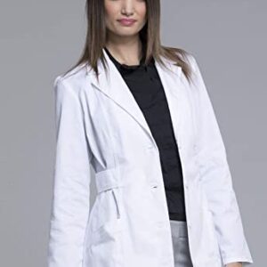 Cherokee 30" Twill Lab Coat, Consultation Coat, White Lab Coats for Women 2316, M, White