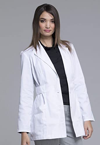 Cherokee 30" Twill Lab Coat, Consultation Coat, White Lab Coats for Women 2316, M, White