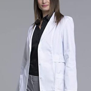 Cherokee 30" Twill Lab Coat, Consultation Coat, White Lab Coats for Women 2316, M, White