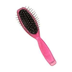 sophia's doll hair brush, ideal for dolls with synthetic or wig-like hair, sized for smaller hands, in glittery hot pink