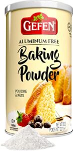 gefen baking powder, 8oz resealable container, gluten free, aluminum free, cornstarch free