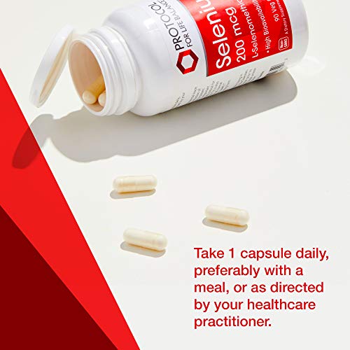 Protocol Selenium 200mcg - Essential Mineral, Immune, Thyroid & Prostate Health - 90 Veg Caps