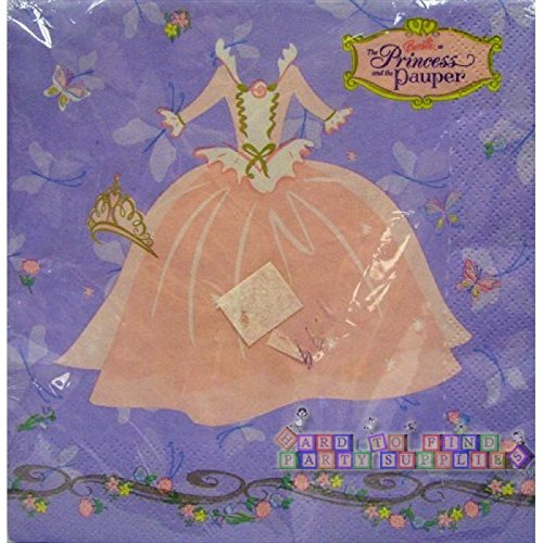 Hallmark Barbie 'Princess and The Pauper' Large Napkins (16ct)