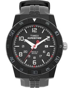 timex men's t49831 expedition rugged analog black resin strap watch