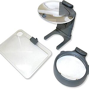 Carson 3-in-1 LED Lighted Hands-Free Hobby Magnifier Set (HM-30)