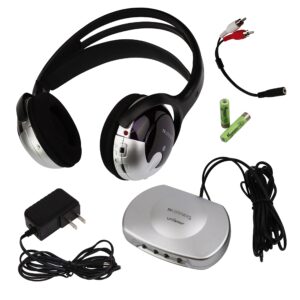 unisar j3 tv920 listener rechargeable wireless infrared headphones for tv listening system | wireless headphones for tv watching | cordless over ear headphones | tv headphones wireless