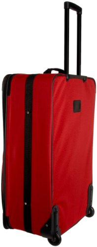 Rockland Journey Softside Upright Luggage Set,Expandable, Red, 4-Piece (14/19/24/28)