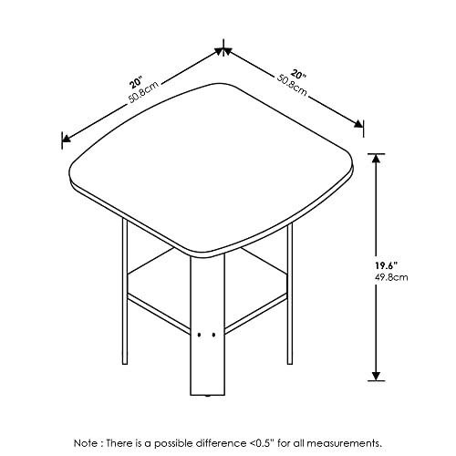 Furinno Simple Design End/SideTable, Espresso