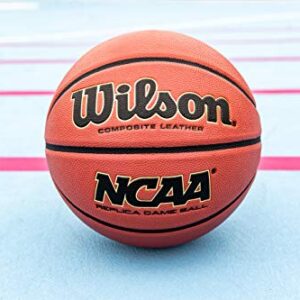 WILSON NCAA Replica Game Basketball - Brown, Intermediate - 28.5"