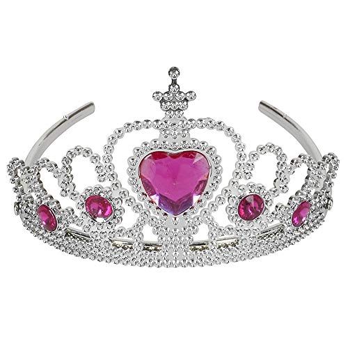 Rhode Island Novelty Tiaras with Heart Stones (12-Pack)