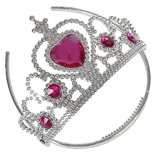 Rhode Island Novelty Tiaras with Heart Stones (12-Pack)