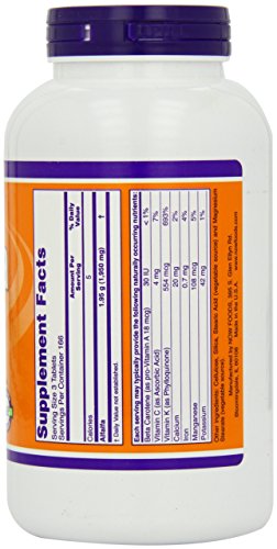 Now Foods Alfalfa 650 mg - 500 Tabs 2 Pack