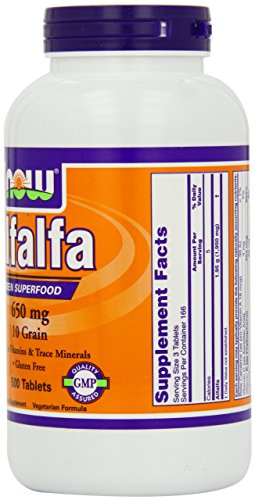 Now Foods Alfalfa 650 mg - 500 Tabs 2 Pack