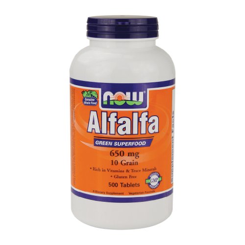 Now Foods Alfalfa 650 mg - 500 Tabs 5 Pack