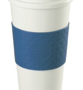 Copco 2510-9966 Acadia Double Wall Insulated Travel Mug with Non-Slip Sleeve, 16-Ounce, Blue