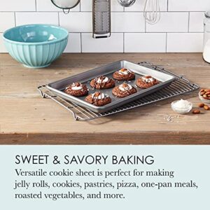 Chicago Metallic Commercial II Non-Stick Small Cookie/Baking Sheet, 12.25 by 8.75, Gray