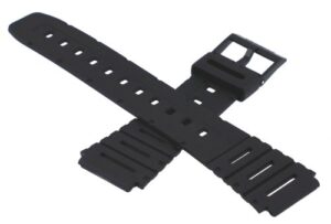 casio 71604130 watchbands genuine factory replacement resin band fits ca-53w-1 ca-61w-1 ft-100w-1 w-520u-1 w-720-1 w-720g-9