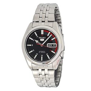 seiko series 5 automatic black dial men's watch snk375j1