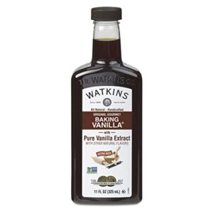 watkins all natural original gourmet baking vanilla, with pure vanilla extract, 11 fl oz (pack of 1) - packaging may vary