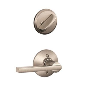 schlage f59 lat 619 latitude interior lever with deadbolt, satin nickel (interior half only)