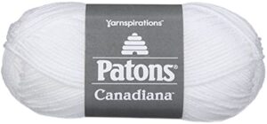 patons canadiana yarn, white