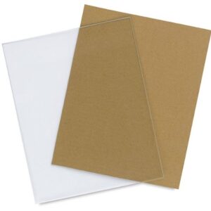 MCS Glass And Backing Kit, Smooth Ground Edge Glass With Corrugated Backing Board, For 8x10" Photo.