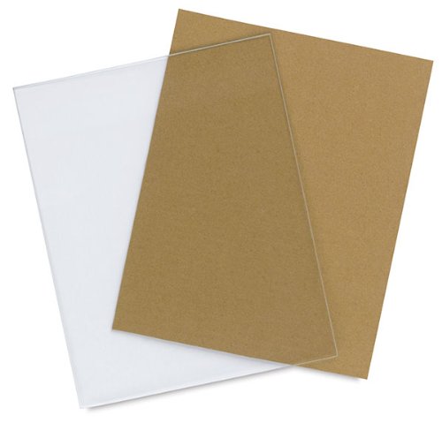 MCS Glass And Backing Kit, Smooth Ground Edge Glass With Corrugated Backing Board, For 8x10" Photo.